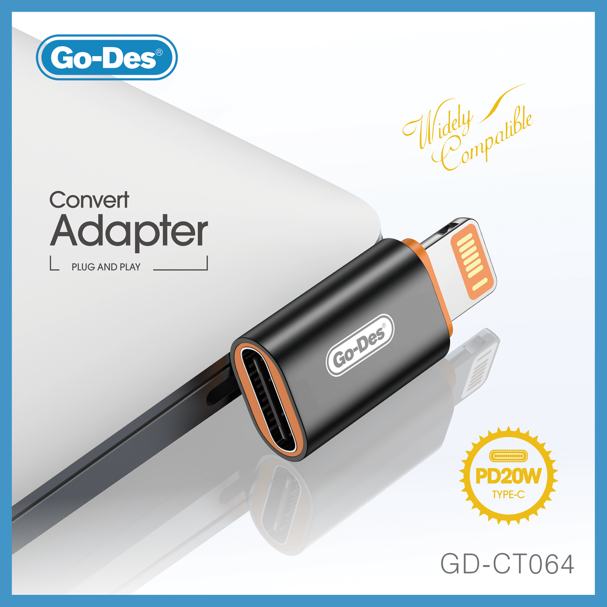Go-Des Lightning Converter Adapter Compact PD Fast Charging Data Trans ...