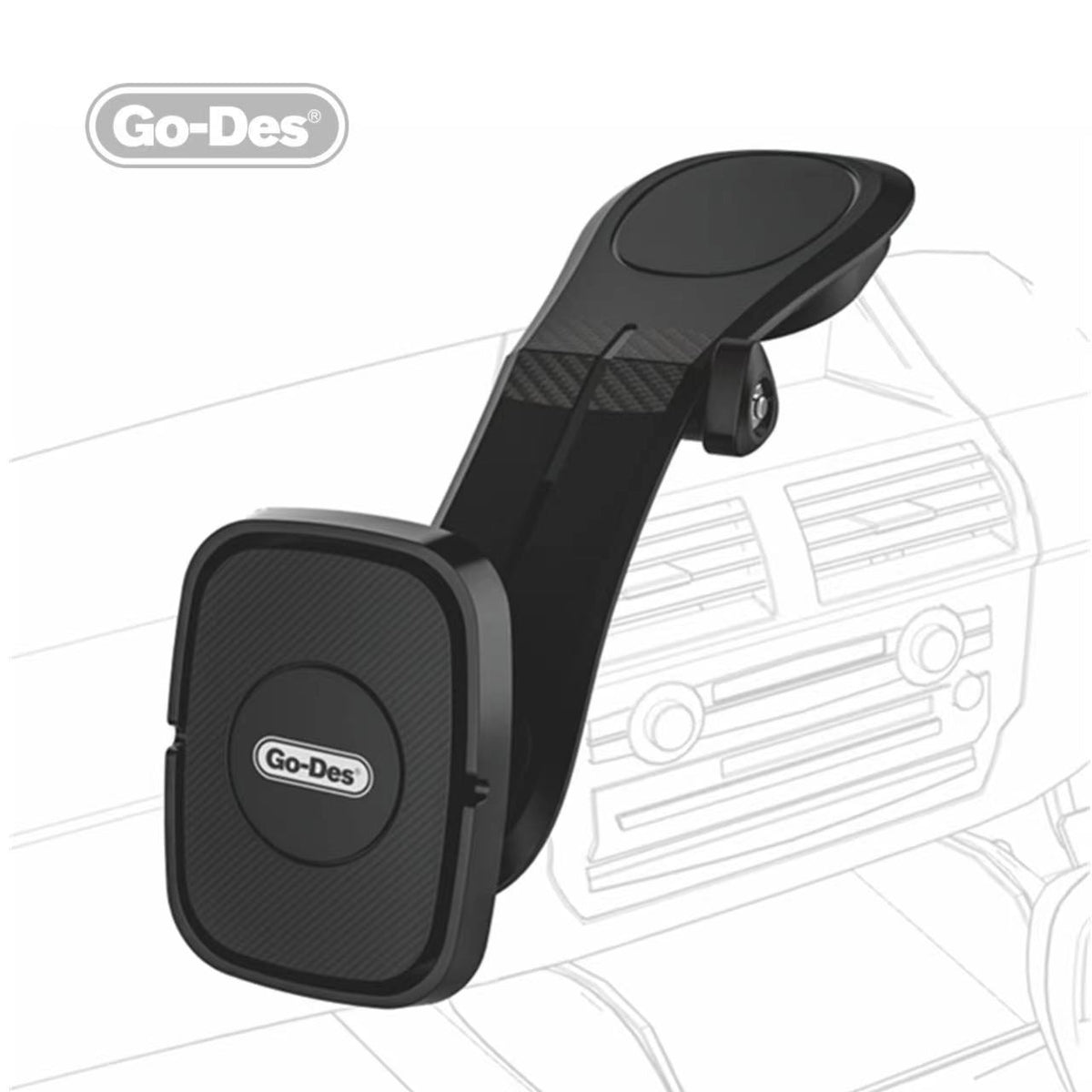 Go-Des Magnetic Universal Foldable Dashboard Car Phone Holder Multi-an ...